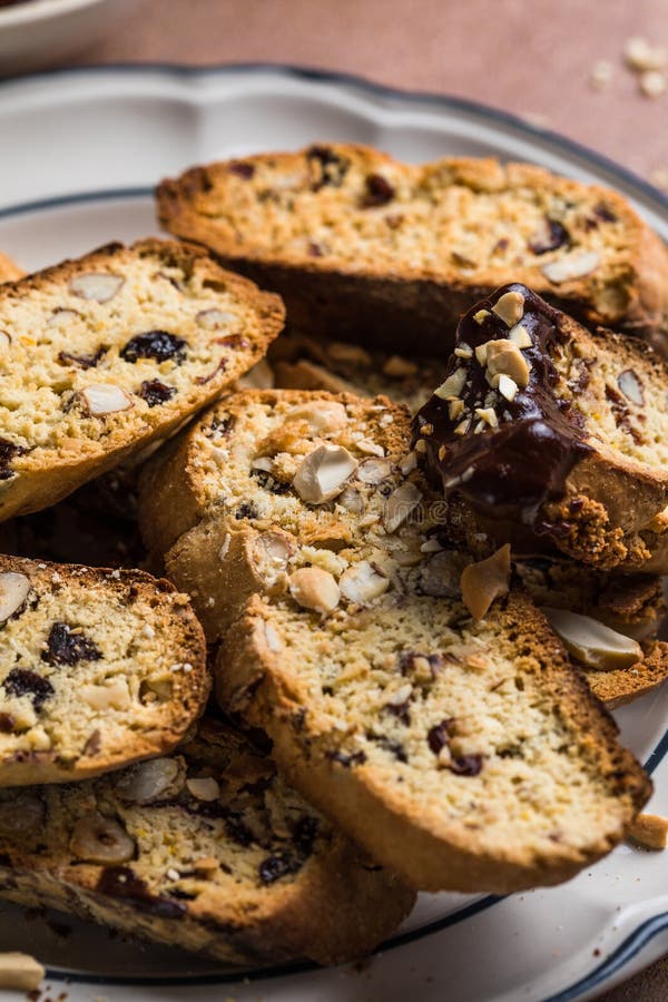 Traditional Italian Cantuccini Cookies Stock Image - Image of dark ...