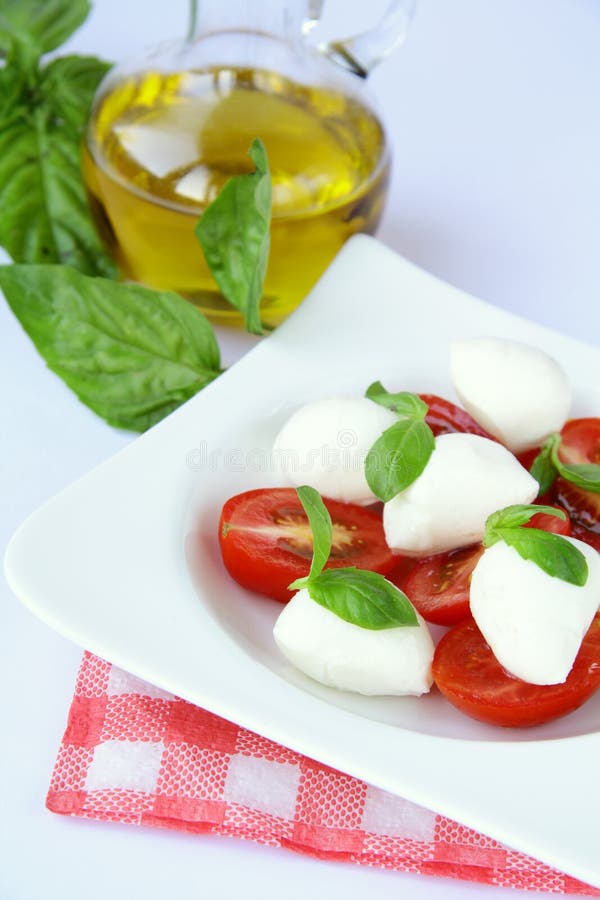 Traditional Italian Caprese Salad Mozzarella Stock Photo - Image of ...