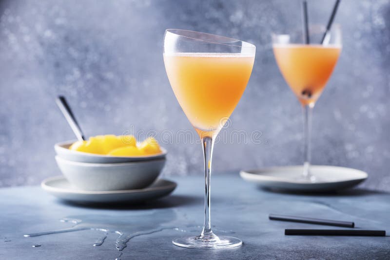 Traditional Italian Cocktail Bellini Stock Photo - Image of classic ...