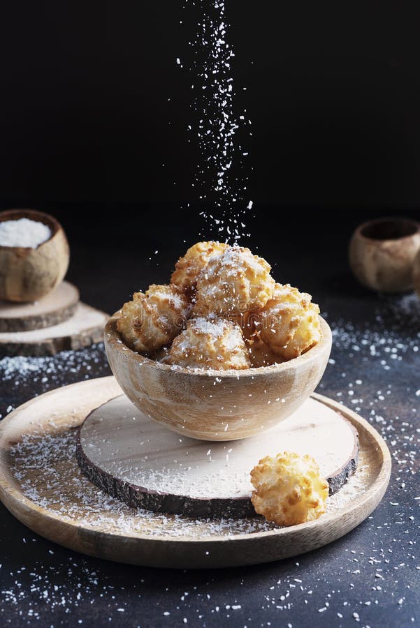 Traditional Italian Cookies with Coconut Stock Photo - Image of biscuit ...