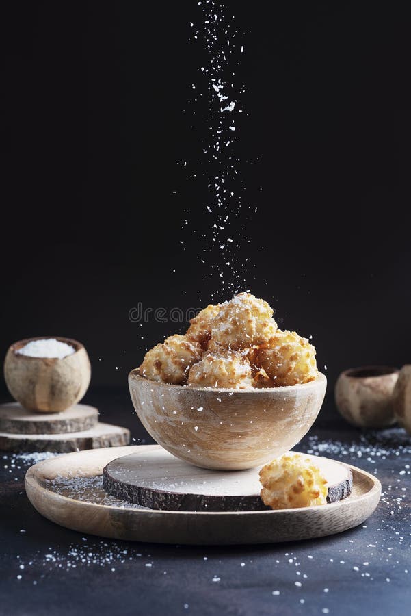 Traditional Italian Cookies with Coconut Stock Photo - Image of ...