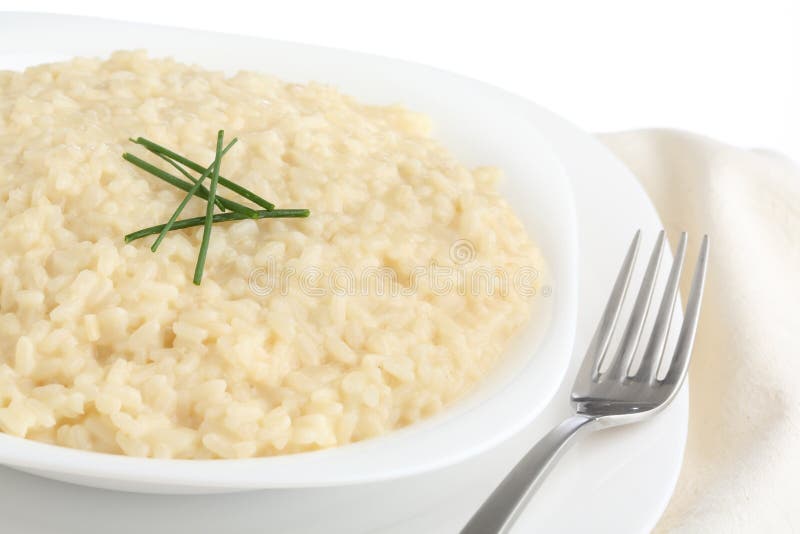 Traditional Italian Dish - Risotto with Fried Shri Stock Image - Image ...