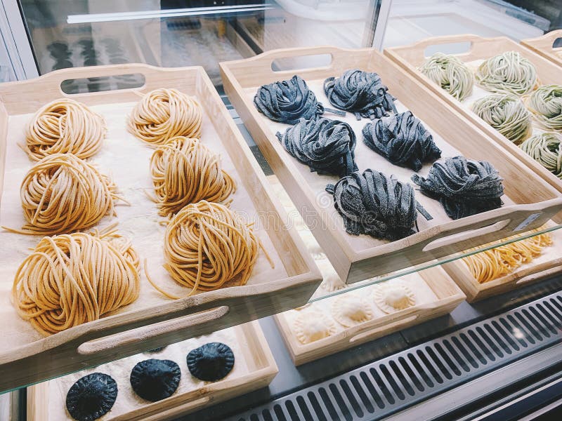 Traditional Italian Fresh Made Colorful Pasta Stock Image - Image of ...