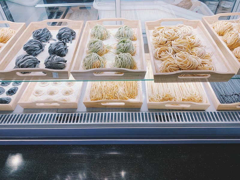 Traditional Italian Fresh Made Colorful Pasta Stock Image - Image of ...