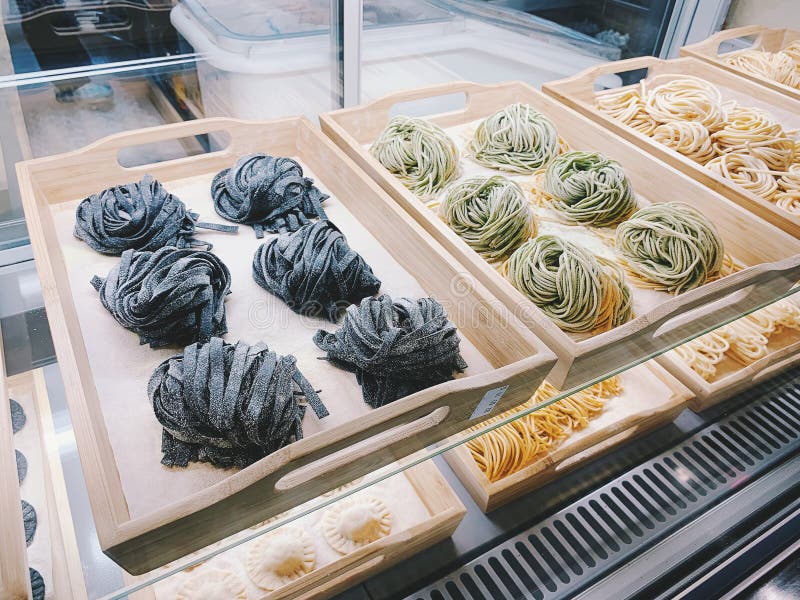 Traditional Italian Fresh Made Colorful Pasta Stock Image - Image of ...