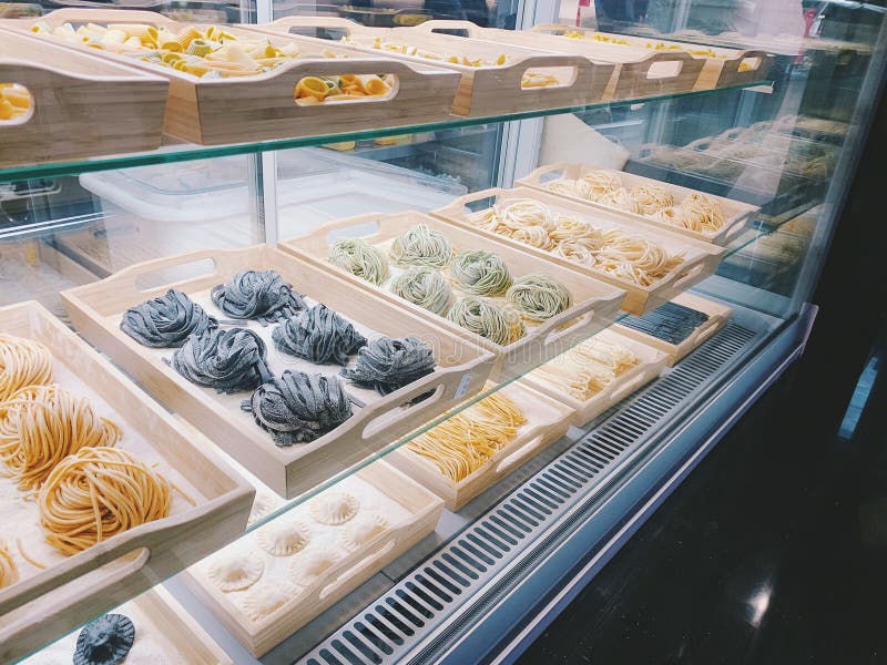 Traditional Italian Fresh Made Colorful Pasta Stock Image - Image of ...