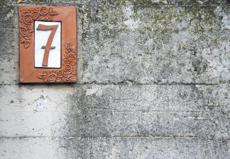 Traditional Italian Home Sign Board Painted on Ceramic Tile Stock Image ...