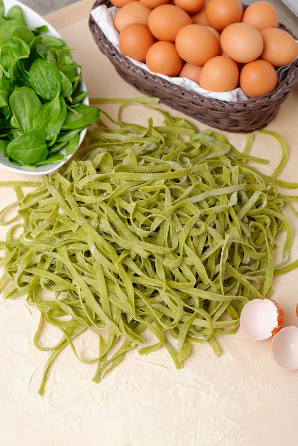 Traditional Italian Homemade Pasta Stock Photo - Image of corn, flour ...
