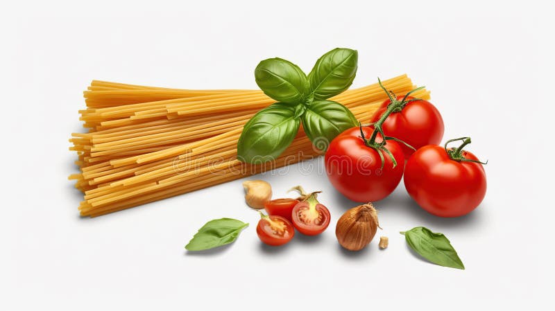 Traditional Italian Linguini Pasta Generative AI Stock Illustration ...