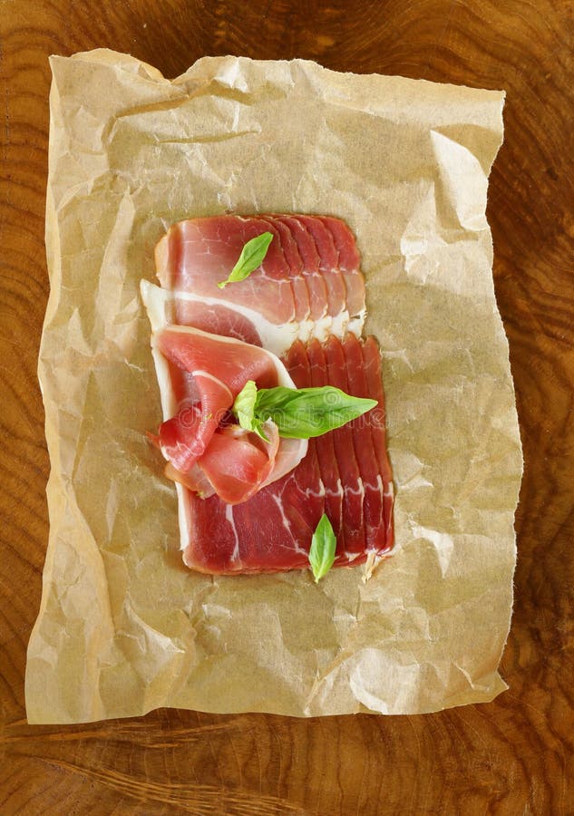 Traditional Italian Meat Appetizer Parma Ham Stock Image - Image of ...