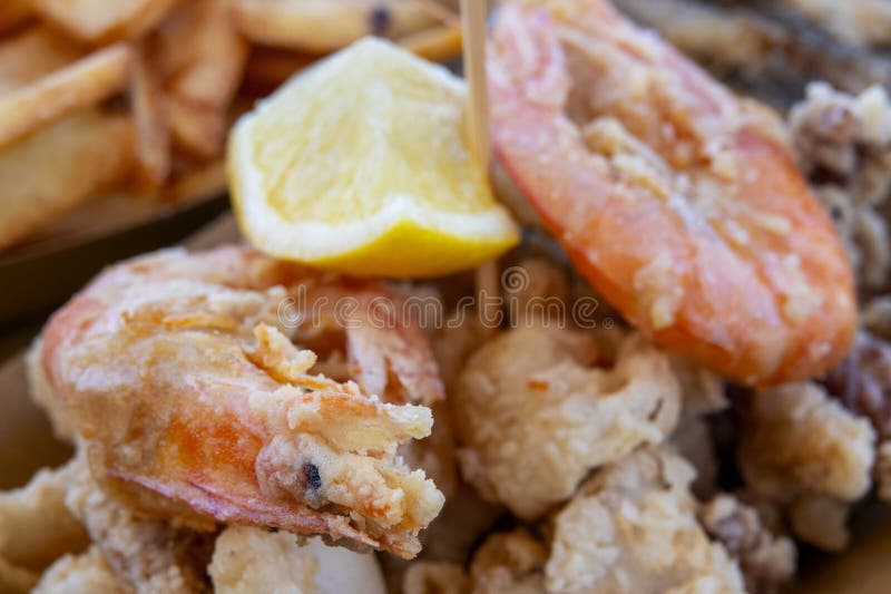 Mixed fried fish stock photo. Image of authentic, food - 322778602