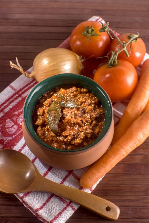 Traditional Italian Ragu stock photo. Image of minced - 29578336