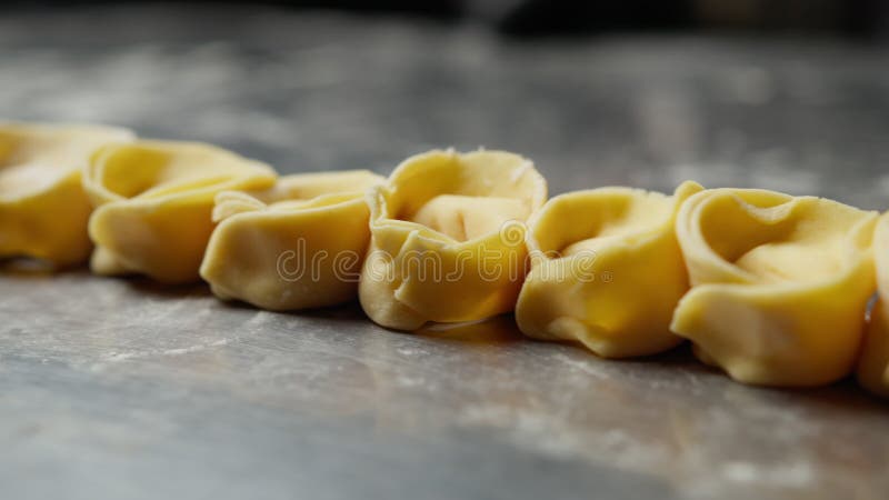 Traditional Italian Ravioli on a Table Stock Video - Video of process ...