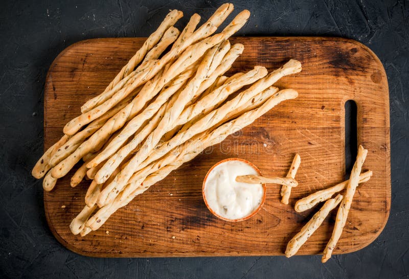 Traditional Italian Snack - Grissini Stock Image - Image of gourmet ...