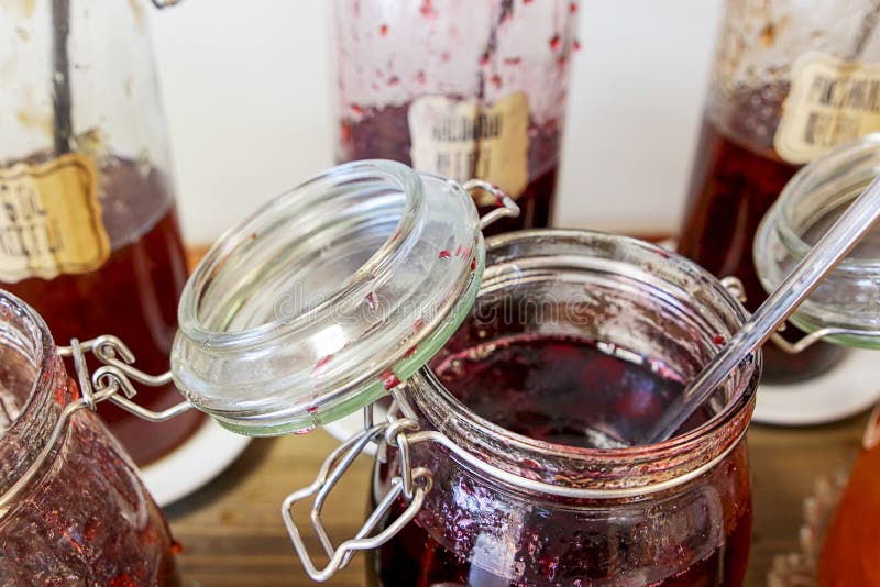 Traditional Jam stock image. Image of fresh, raspberry - 101700833