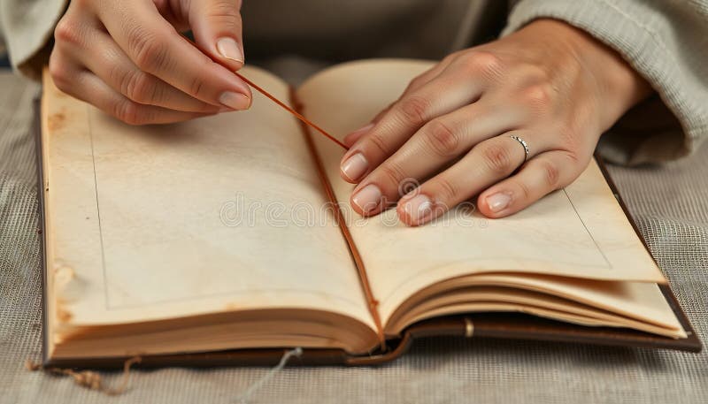 Traditional Japanese Bookbinding (Watoji) Process Stock Illustration ...