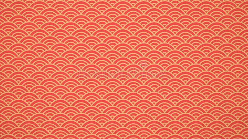 Traditional Japanese or Chinese White and Light Blue Wave Pattern on a ...