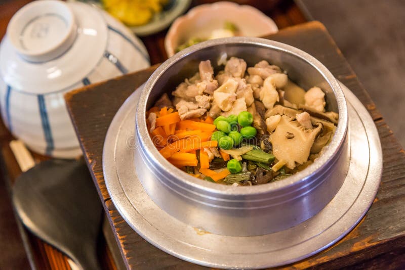 Traditional Japanese Dish - Takikomi Gohan. Stock Photo - Image of ...