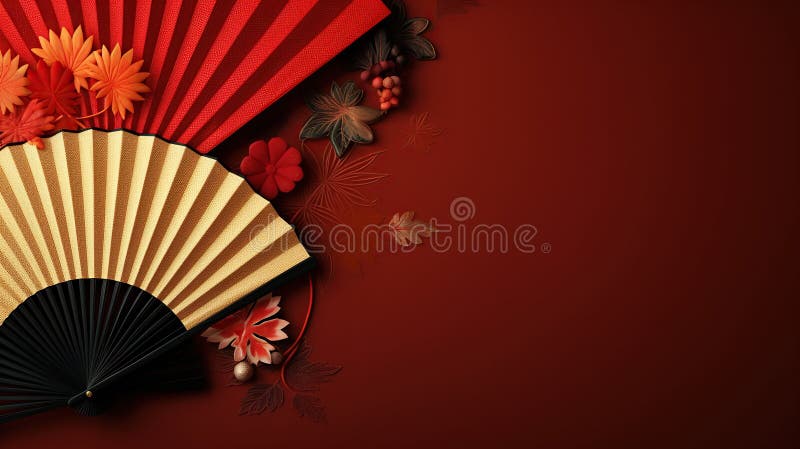 Traditional Japanese Fan Sensu Decorative Pattern Background Stock ...