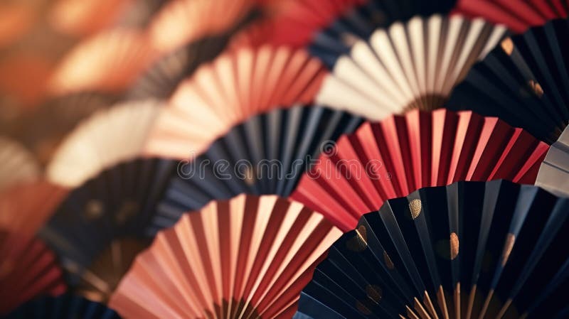 Traditional Japanese Fan Sensu Decorative Pattern Background Stock ...