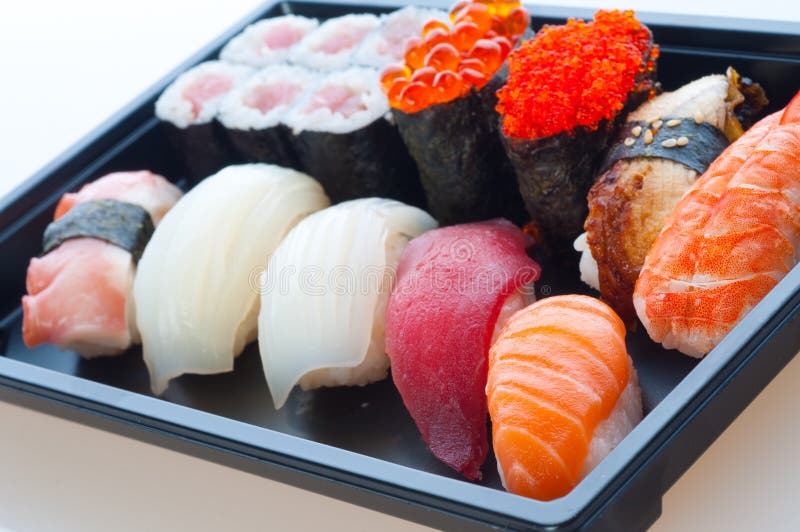 Japanese Cuisine - Sushi Set Stock Photo - Image of diet, closeup: 12146448