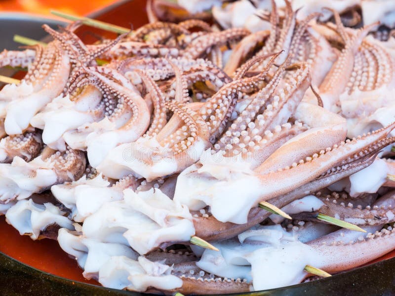 Closeup Shot of Traditional Japanese Octopus Legs in a Bowl Stock Image ...