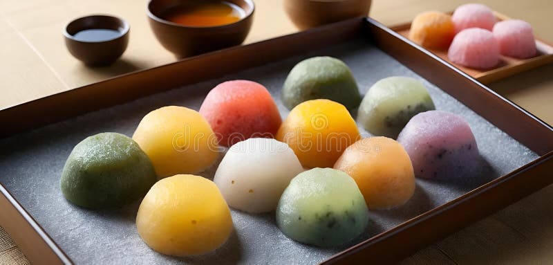 Traditional Japanese Food Called Mochi Stock Illustration ...