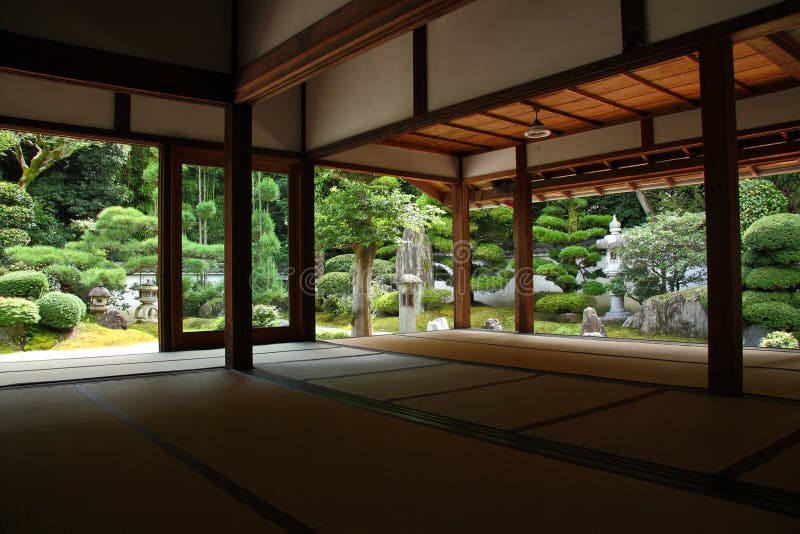 Traditional Japanese Interior Stock Image - Image of tatami, temple ...