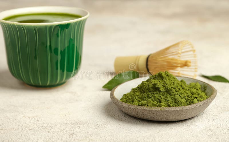 Traditional Japanese Matcha Tea Stock Image - Image of drink, spoon ...