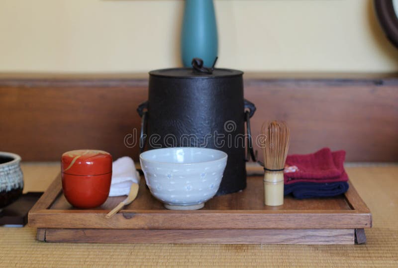 A Traditional Japanese Matcha Tea Set Stock Image - Image of food ...