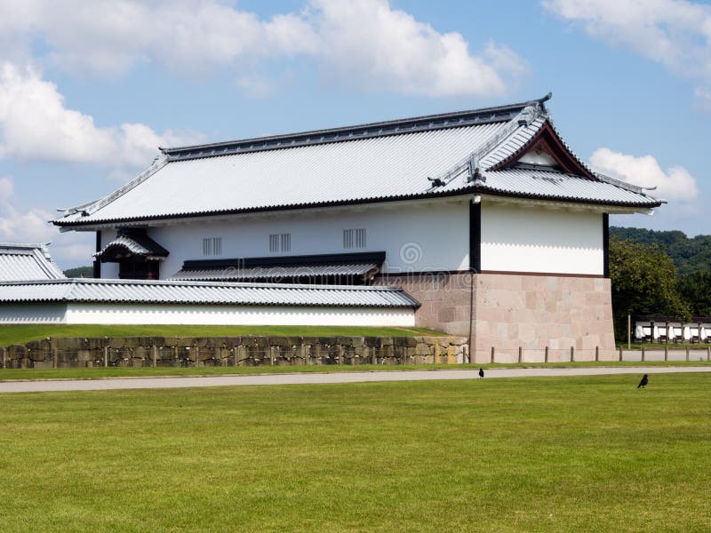 Traditional Japanese Samurai Castle in Kanazawa Stock Image - Image of ...