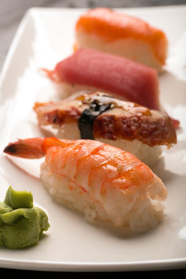 Traditional japanese sushi stock image. Image of nori - 63557617