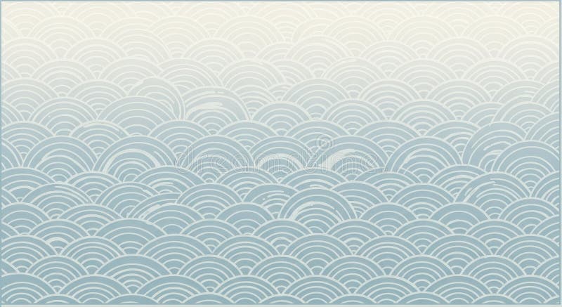 Traditional Japanese Wave Pattern Stock Illustration - Illustration of ...