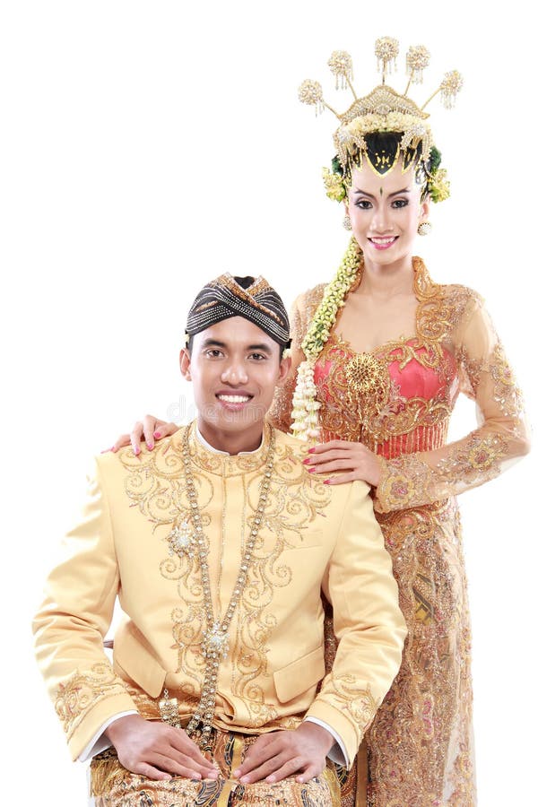 Traditional Java Wedding Couple Husband and Wife Stock Image - Image of ...