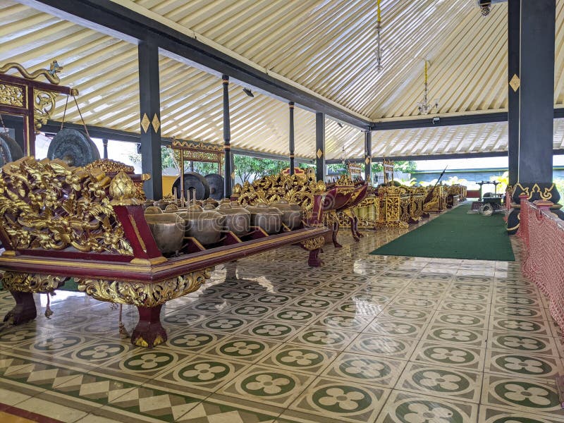 Traditional Javanese Music Gamelan Java at the Palace Stock Image ...