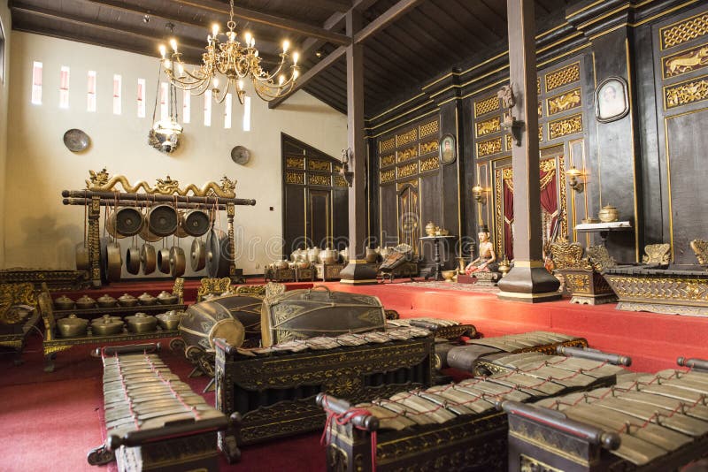 Traditional Javanese Music Room, Java Stock Image - Image of timples ...