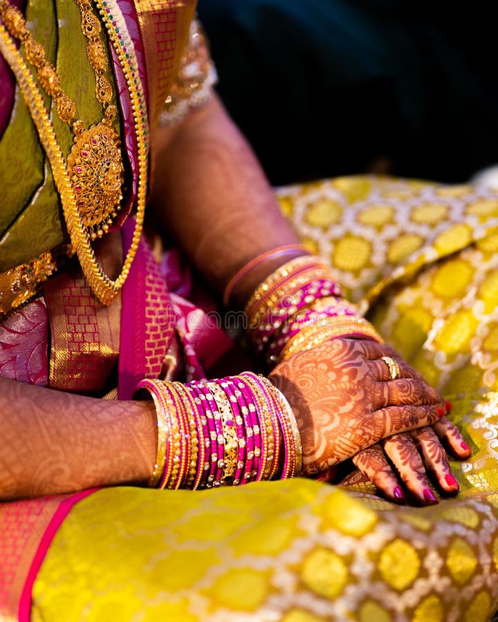 Traditional Jewelry of an Indian Bride Stock Image - Image of ...