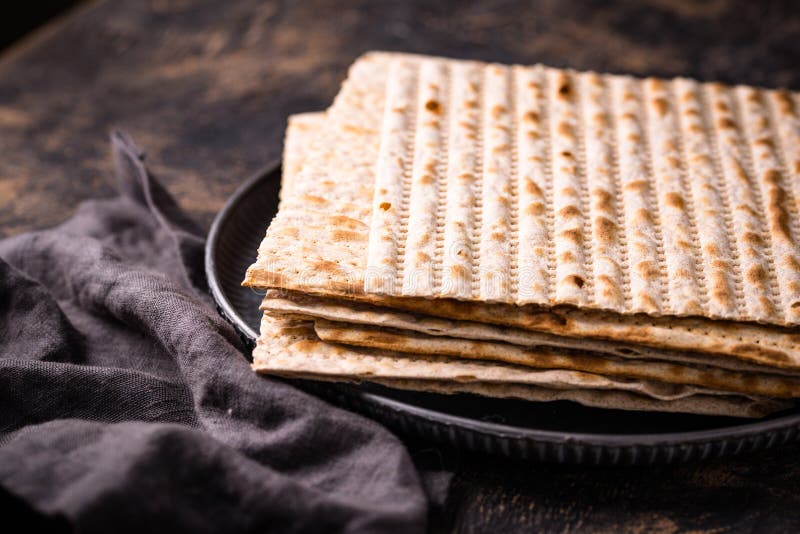 Traditional Jewish Bread Matzo for Passover Stock Image - Image of ...