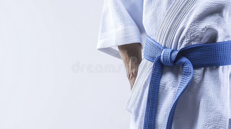 Traditional Judo Gi Set Against Minimalist Background Stock Image ...