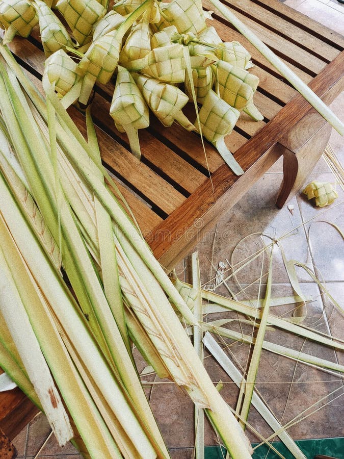 Traditional Ketupat Janur for Eid Al-fitr Stock Image - Image of ...