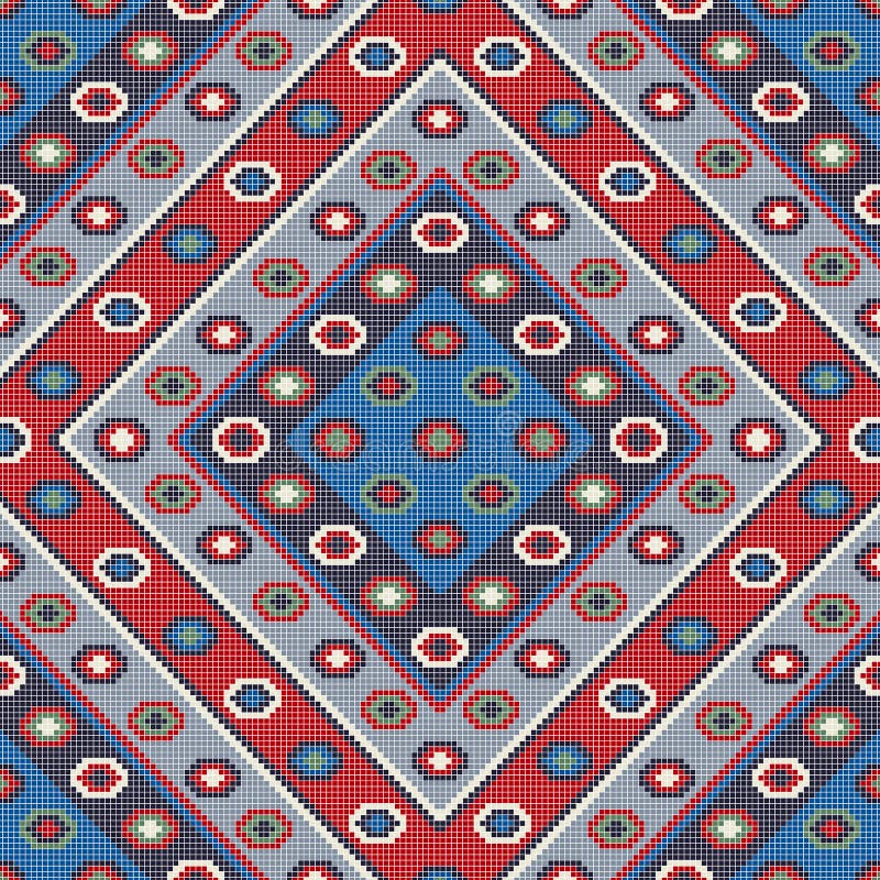 Kilim pattern 61 stock vector. Illustration of frame - 265004976