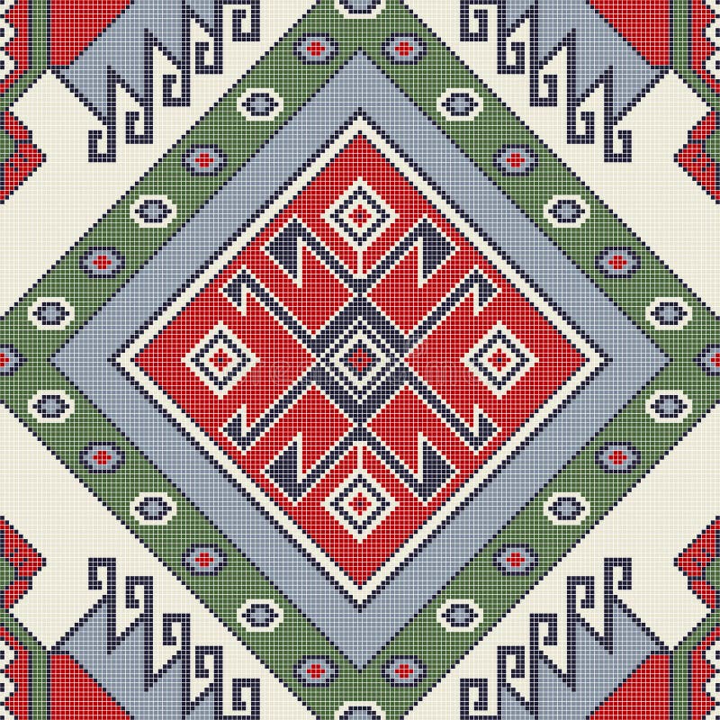 Kilim pattern 62 stock vector. Illustration of retro - 265004977