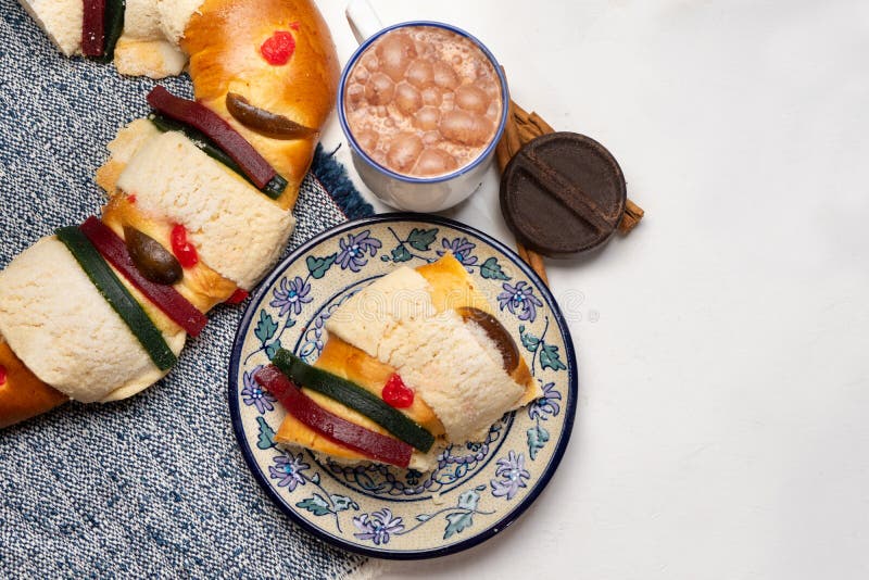 Kings Day Bread Also Called Epiphany Cake on White Background Stock ...