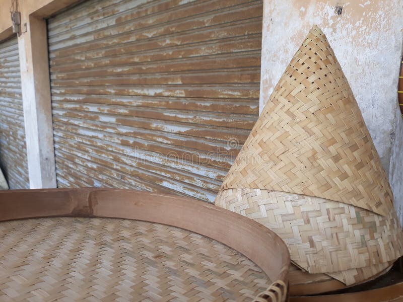 Traditional Kitchen Tools from Woven Bamboo Stock Image - Image of ...