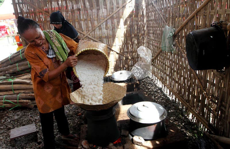 Traditional Kitchen of a Hut of Native People of Indonesia Editorial ...