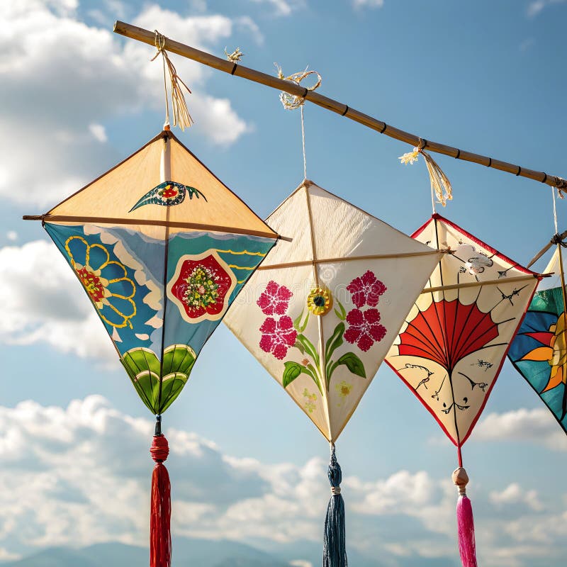 Traditional Kite Making Involves Vibrant Materials and Intricate ...