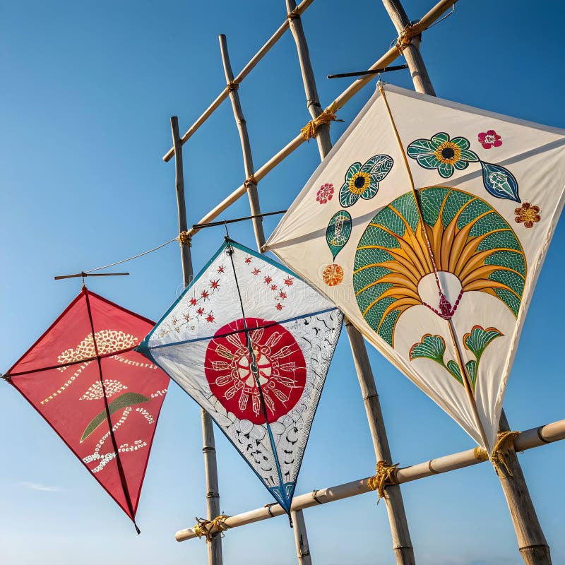 Traditional Kite Making Involves Vibrant Materials and Intricate ...