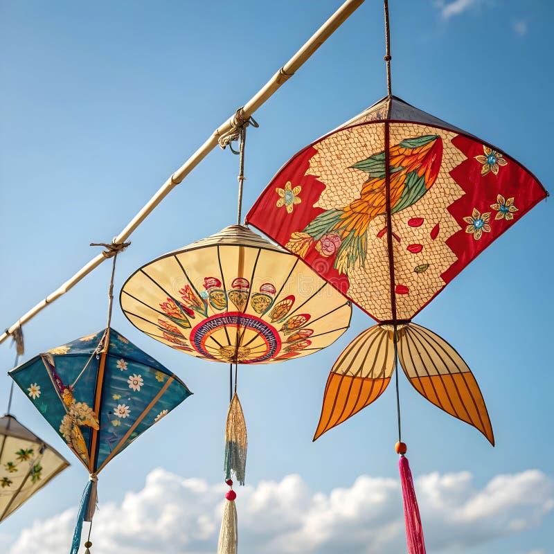 Traditional Kite Making Involves Vibrant Materials and Intricate ...