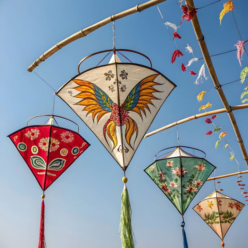 Traditional Kite Making Involves Vibrant Materials and Intricate ...
