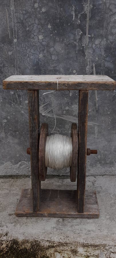 Traditional Kite String Reel Stock Photo - Image of wood, column: 264181814